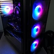 CiT Flash ARGB PC Gaming Case, M-ATX, 4 x 120mm ARGB Rainbow Fans ...
