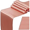 Amazon.com: WENSINL Rose Gold Table Runner 10 Pack - Satin Table Runners 12 x 108 Inches Long ...