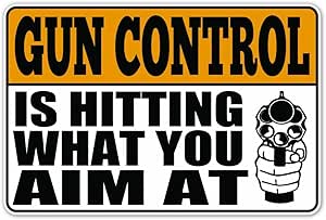 Amazon.com: Funny Pro-Gun Message Gun Control Vinyl Decal Bumper ...
