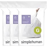 Amazon.com: simplehuman Code H 60 Count, Genuine Custom Fit Liners ...