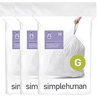 simplehuman Code G Custom Fit Drawstring Trash Bags, 30 Liter / 8 ...