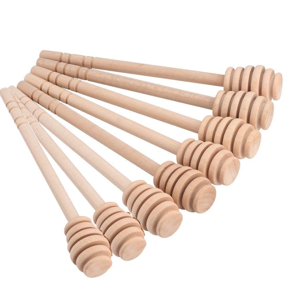 Fyuan Honig Sticks 5,7 Zoll Holzschläger für Honig-Glas-Topf Dispense ...