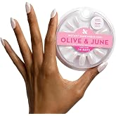 Amazon.com: Olive & June Instant Mani Press On Nails (Glue) | Light ...