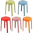 Amazon.com: BILPIKOGoo 5/10 Pack Plastic Stackable Stools 18 Inch Height Stack Stools Colorful ...