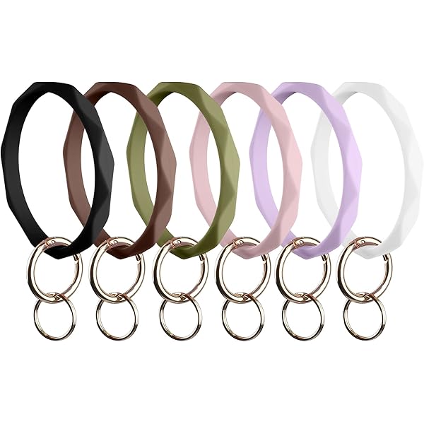 Wrist Key Holder Bangle & Babe Silicone Keychain Bracelet - Maroon ...