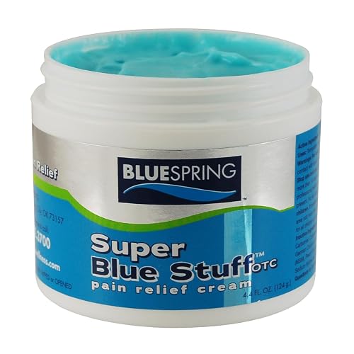 BLUESPRING Pain Relief Cream- Super Blue Stuff with Emu Oil, Arnica ...
