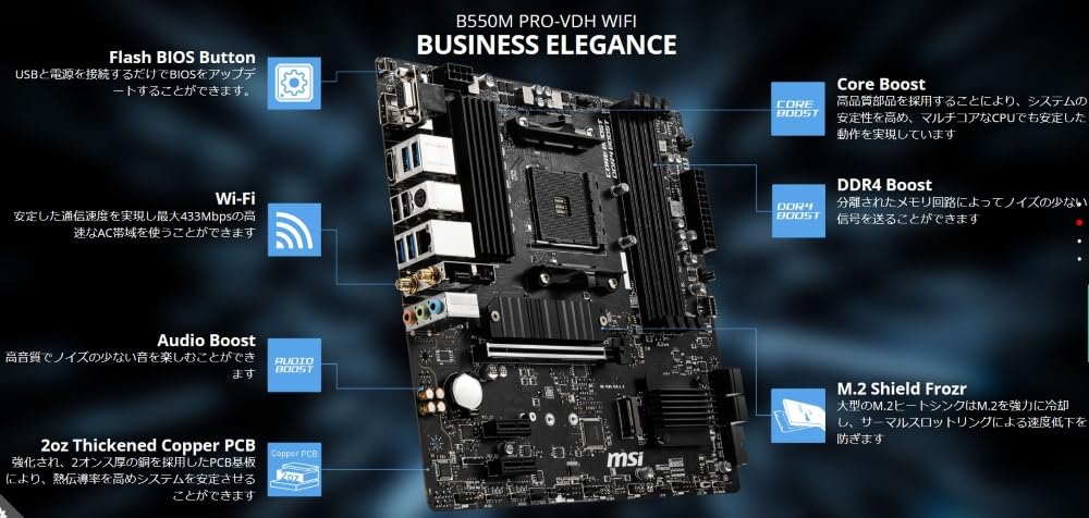 Mua MSI B550M PRO-VDH WIFI MB5033 Motherboard, M.2 Heatsink, Wi-Fi, AMD ...