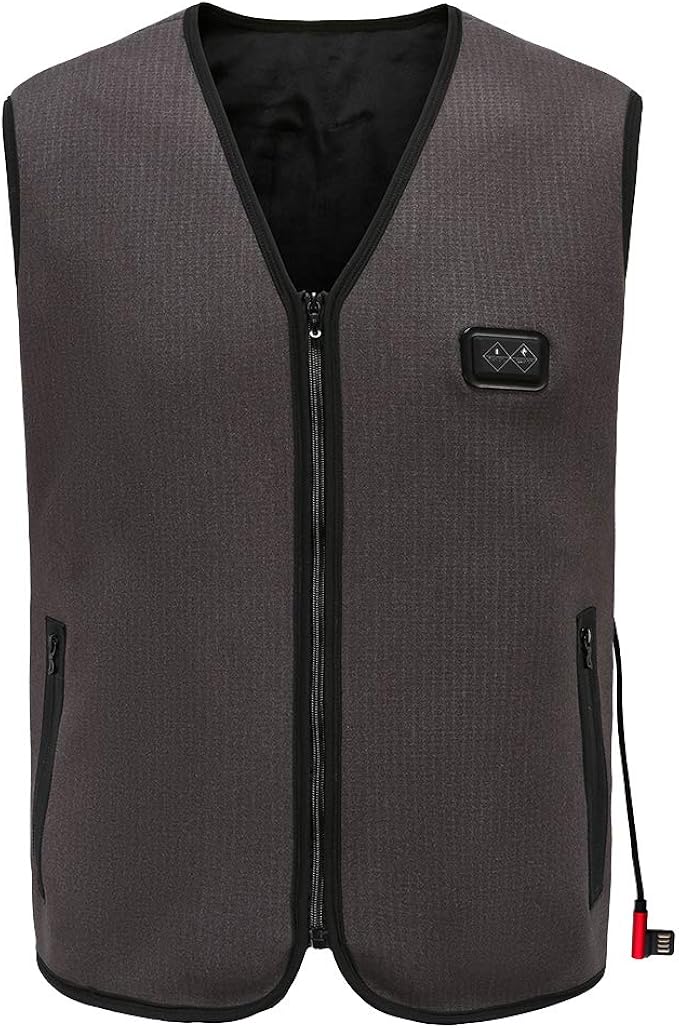 WQYY Elektrische Beheizte Weste-Jacke für Männer und Frauen, USB ...