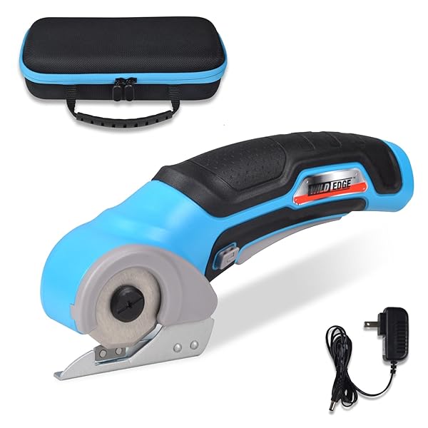 Cordless Electric Scissors, 4V 2.5 Ah High-Capacity Rechargeable Rotary ...