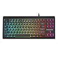 Amazon.com: Rainbow LED Backlit 87 Keys Gaming Keyboard, Compact ...