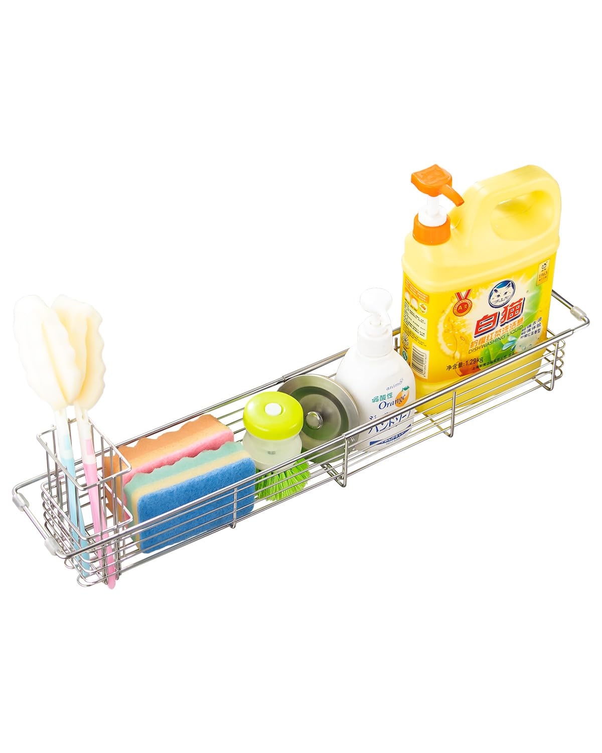 YQh Telescoping Sponge Rack, Sink Storage Rack, Drying Rack, Stainless ...