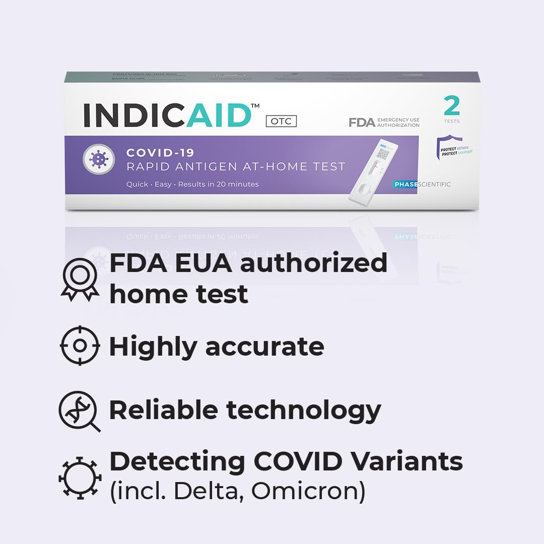 Mua INDICAID COVID-19 Rapid Antigen Test, 1 Pack, 2 Tests Total, 4 Easy ...
