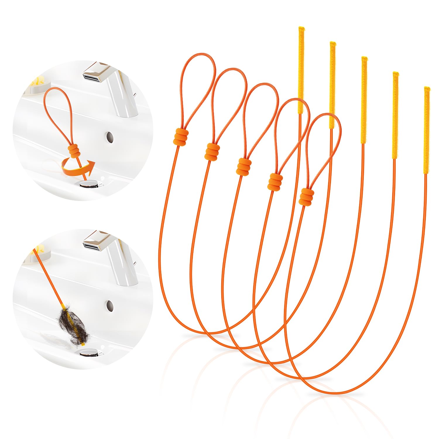 32.3 Inch Drain Snake Hair Drain Clog Remover, Anti-Break Drain Snake ...