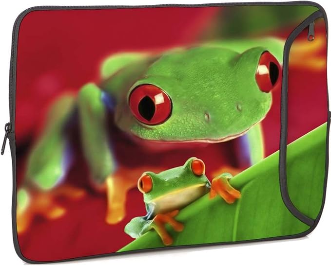 Amazon.com: Designer Sleeve 17" Laptop Case Frog with Free Matching ...