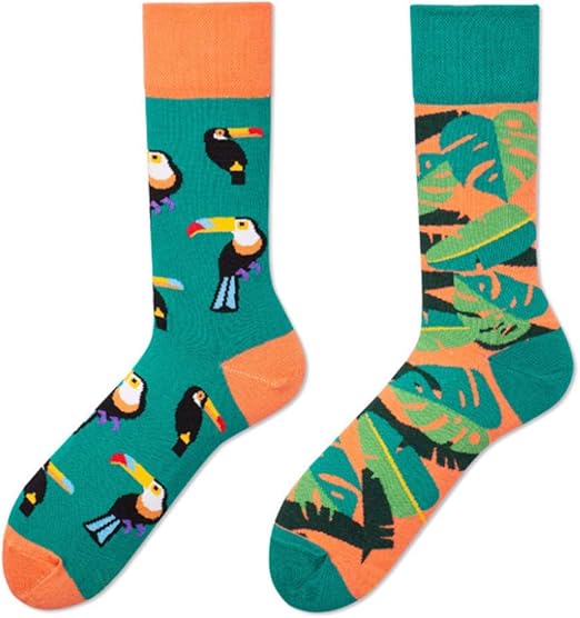 Amazon.com: Women Parrot Casual Funny Pattern Crew Socks Bird Socks ...