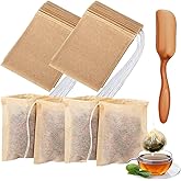 Amazon.com: Drawstring Empty Tea Bags, Disposable Tea Bags for Loose Leaf Tea, Natural Tea ...