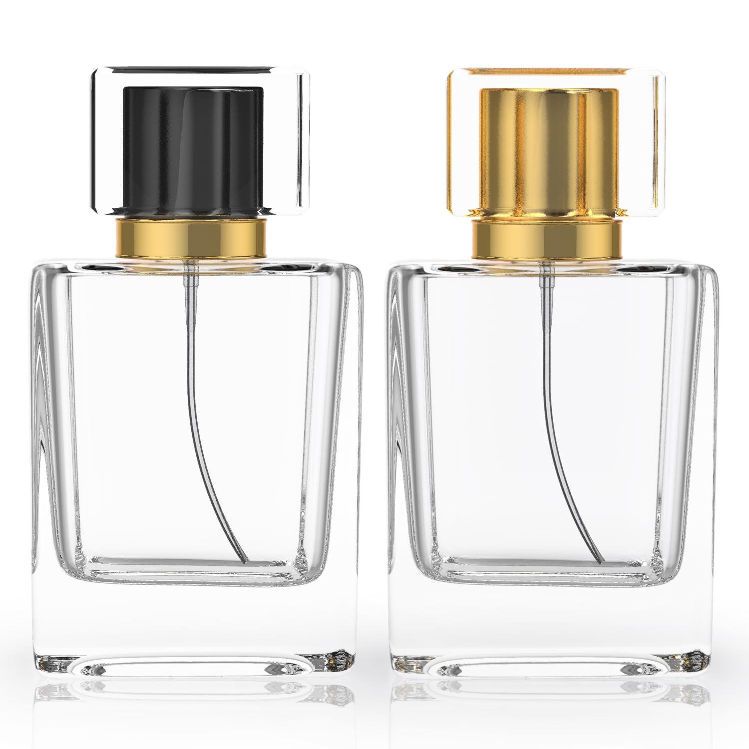KIT TOWN Refillable Perfume Bottle 2 Pack Glass Perfume Spray Bottle ...
