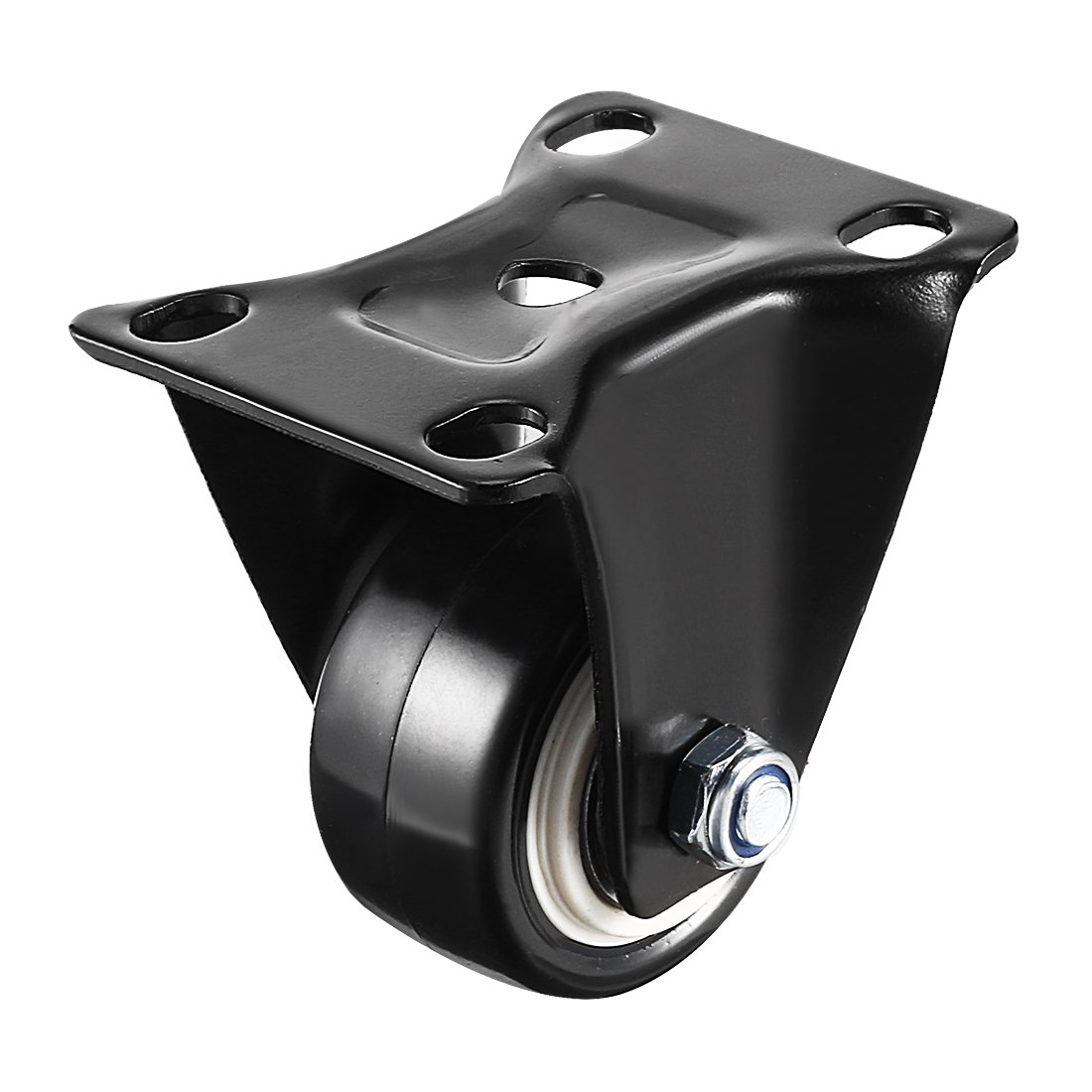 uxcell 1.5 inch Fixed Caster Wheels PU Top Plate Mounted Caster Wheel ...