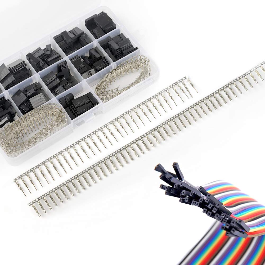 Mua Dupont Connector Kit 2.54mm Pitch Single Row Male Headers, Dupont Crimp Pins for 3D Printer ...