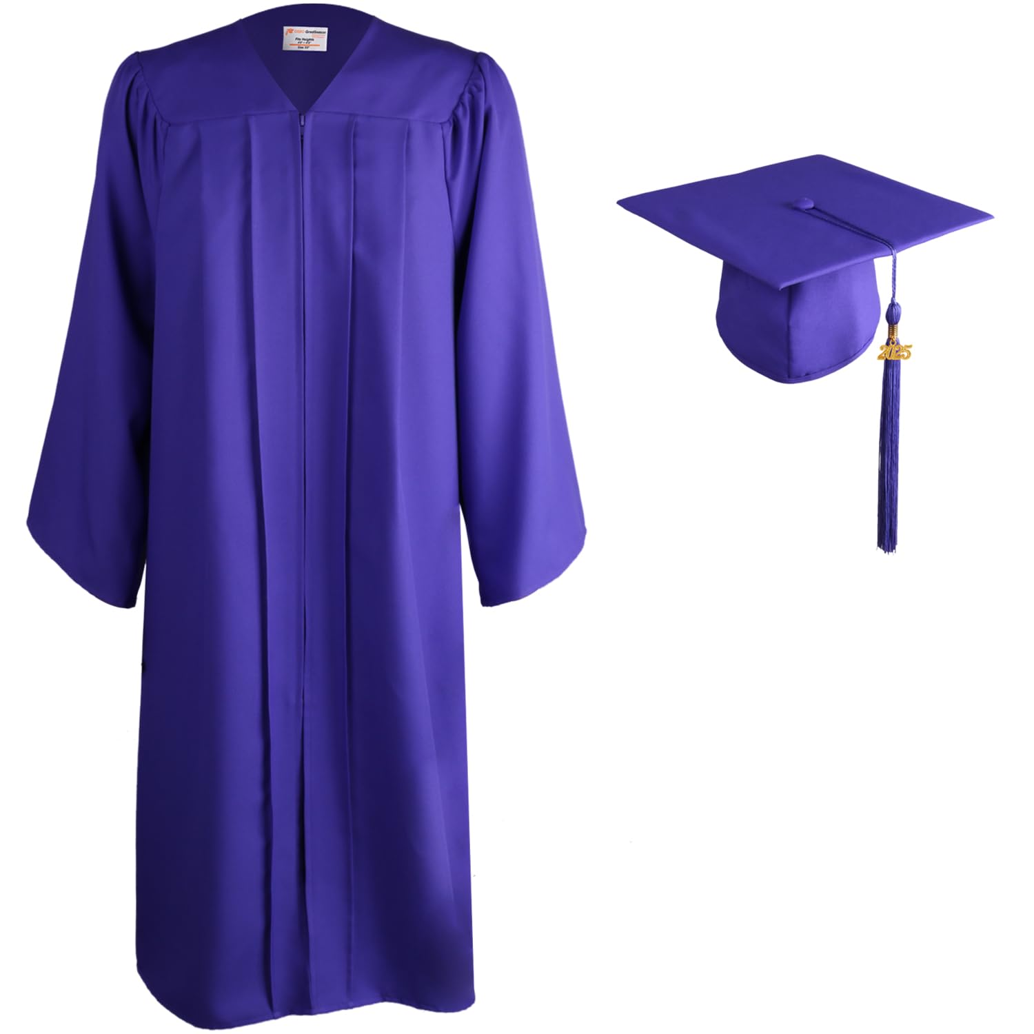 OSBO GradSeason Matte Graduation Gown Cap Tassel Set 2025 for High School and Bachelor (Purple ...