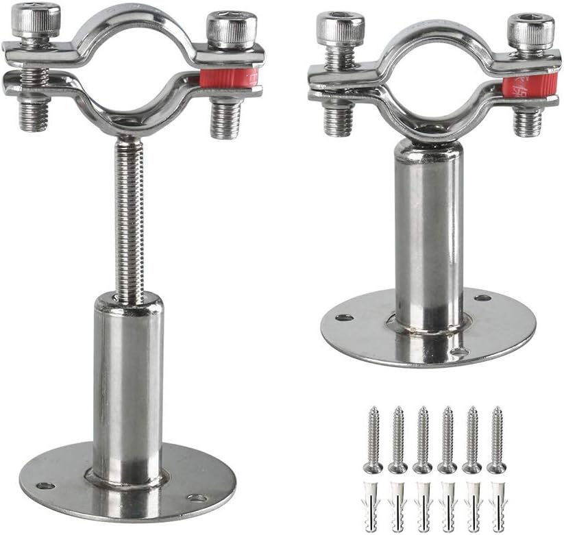 Edelstahl-Wandhalterung, Deckenhalterung, verstellbare Rohrhalterung ...