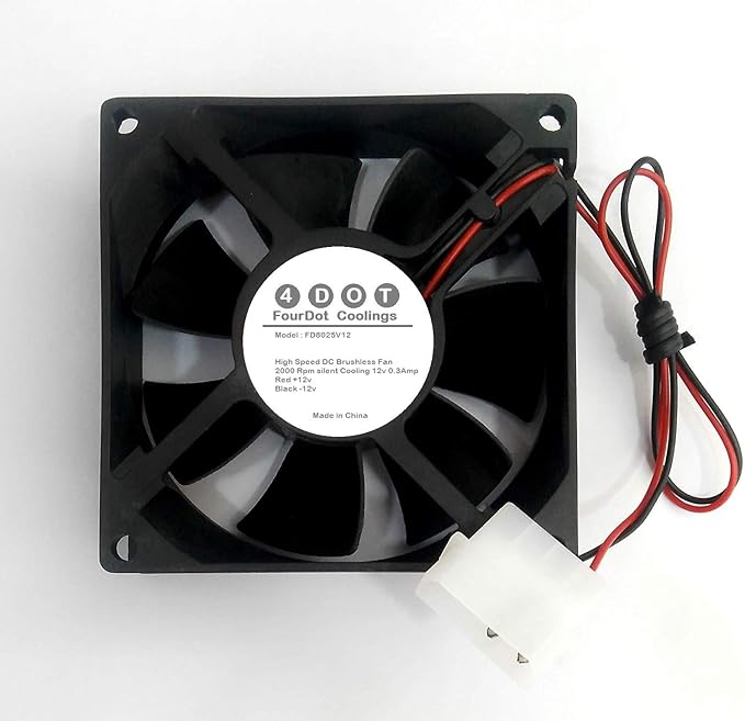 FourDot DC Axial Computer Case Cooling Cabinet Fan 12volt 3inch 80 mm ...