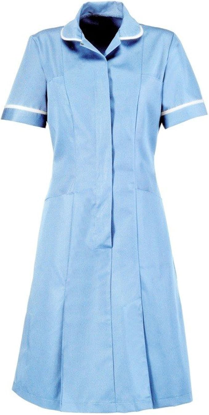 Womens Healthcare Dress, Dental Salon, with Contrast Trim INS39: Amazon ...