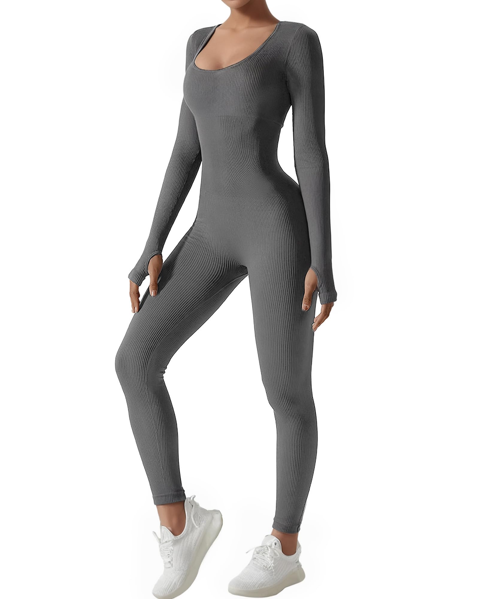 AURUZA Jumpsuits for Women Long Sleeve One Piece Jumpsuits for Women ...