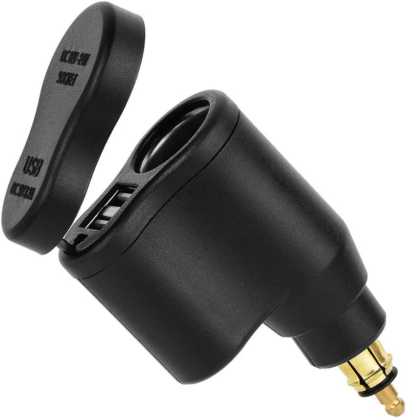 Digit 12V-24V Hella (Din) to Cigarette Lighter Socket and Dual USB ...