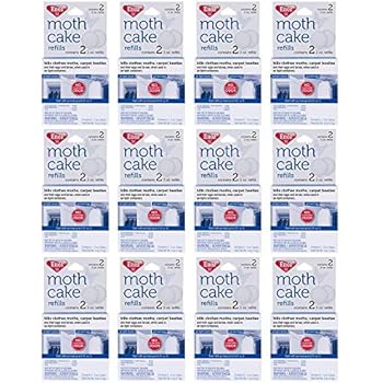 Amazon.com: Enoz Moth Cake Pack of 6 Kills Clothes Moths, Carpet ...