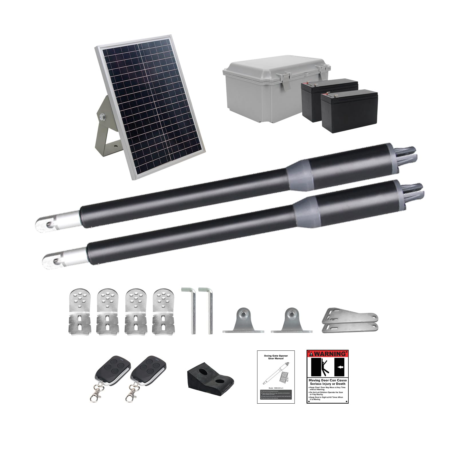 X X-HOUSE C01-L Automatic Gate Opener with Solar Panel & Batteries for ...