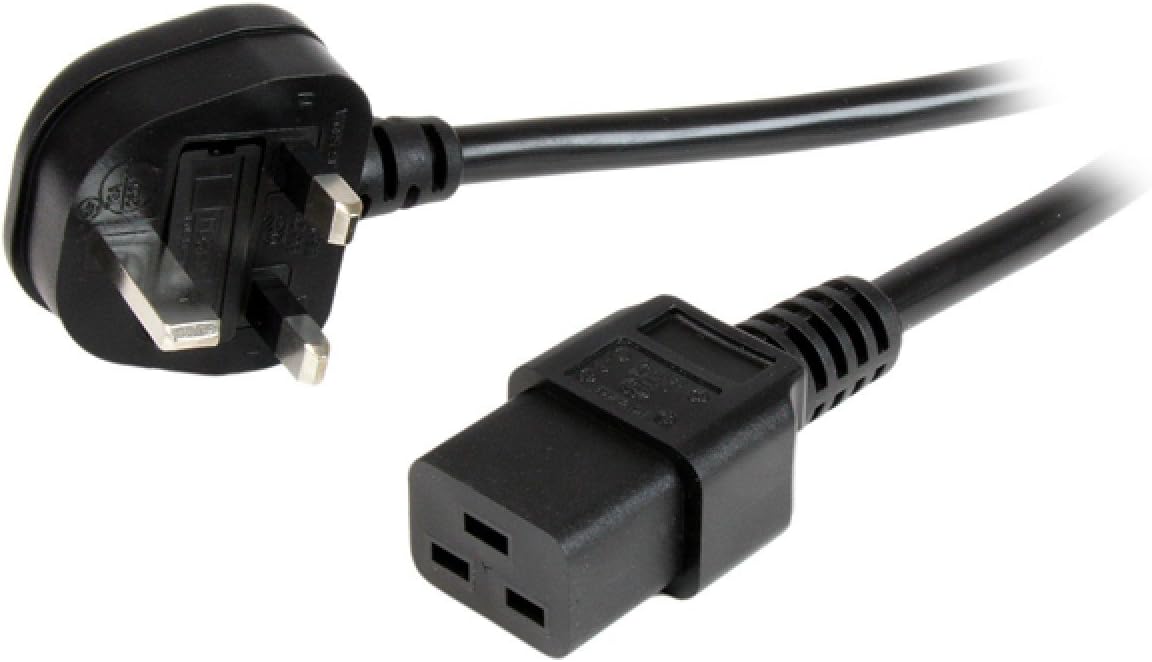 StarTech.com 2m Computer Power Cord - BS-1363 to IEC 320 C19 - C19 UK ...