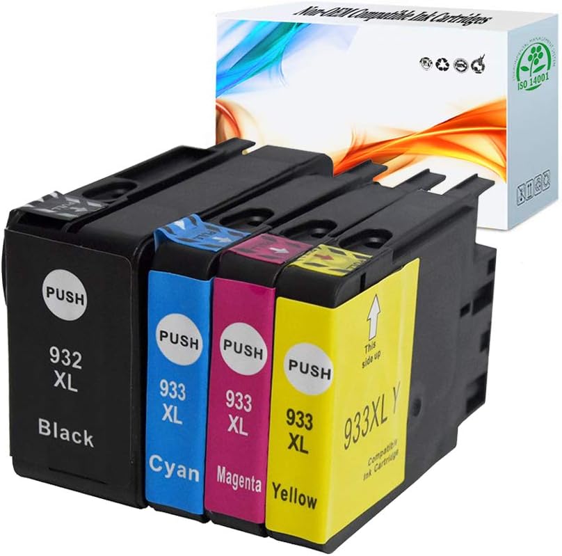 Amazon.com: HGZ 4 Pack 932XL 933XL Ink Compatible for HP 932 933 XL ...