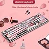 FELICON Lipstick Mechanical Gaming Keyboard, Typewriter Style Retro ...