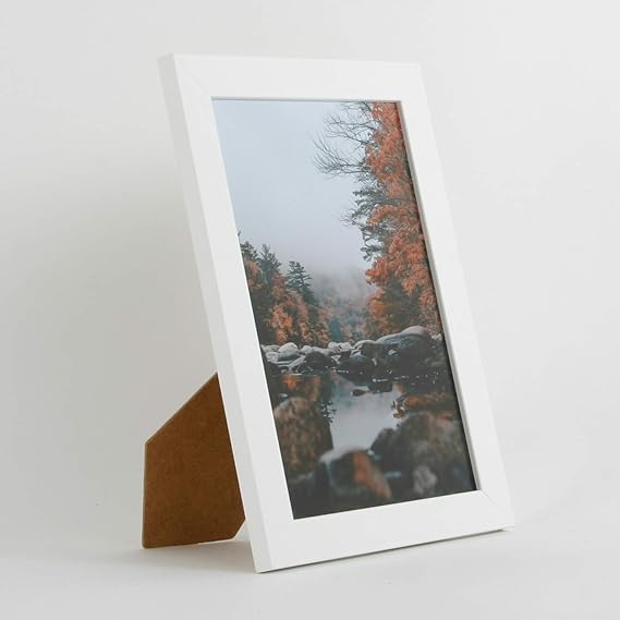 Wall Space 10x7 Matt White Photo Frame - 10 x 7 inch Wooden Photo Frame ...