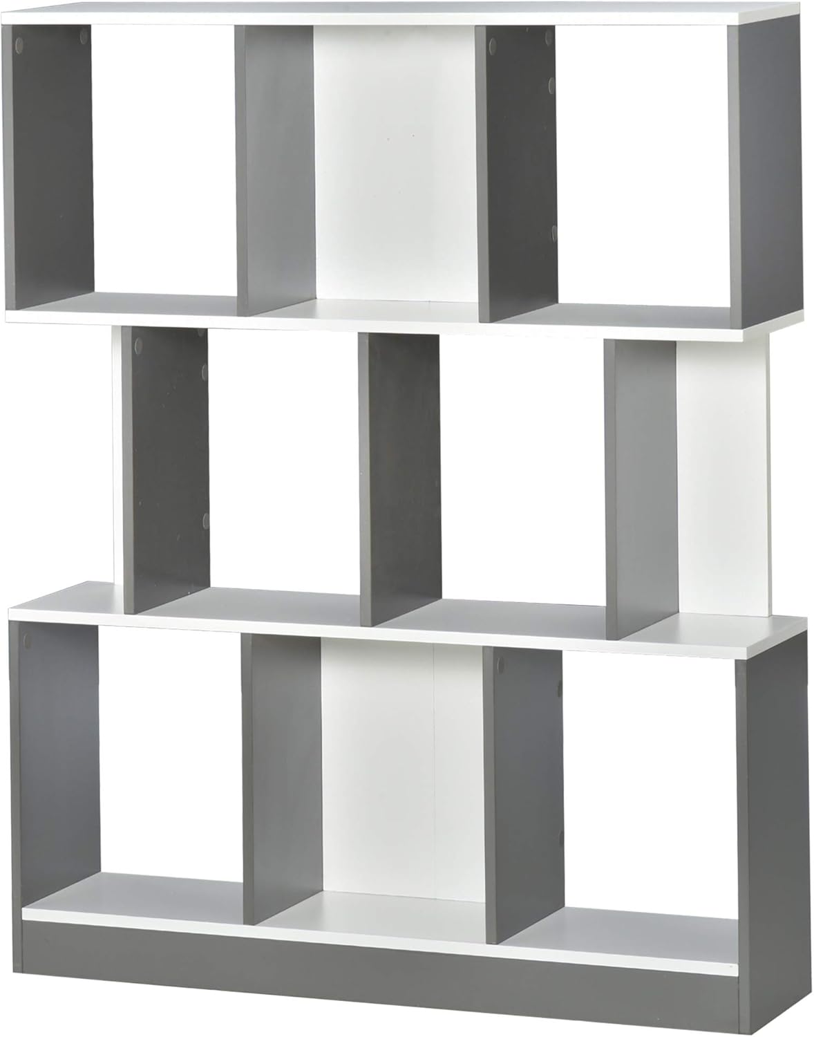 HOMCOM 3-Tier 8-Cube Home Office Display Unit Bookcase Shelving Unit ...