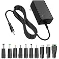 Amazon.com: 12V 2A Power Supply AC DC Adapter with 10 Tips, Universal ...
