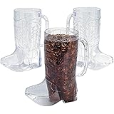 Amazon.com: Podzly Cowboy Boot Plastic Mugs - Plastic Cowboy Mug Set of ...