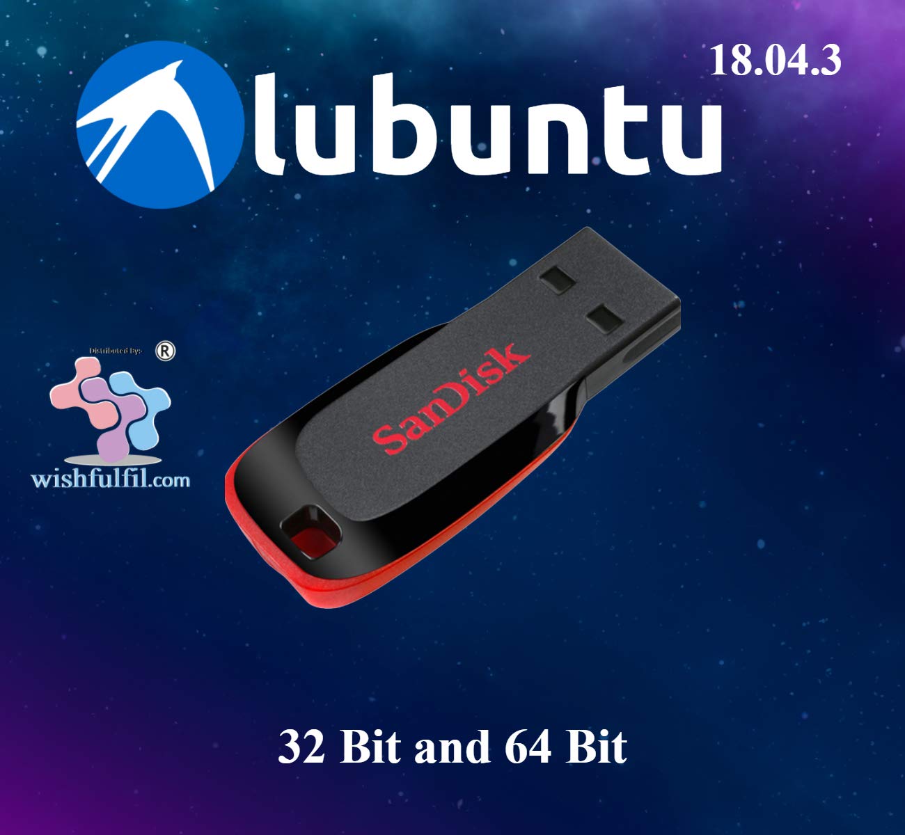 Lubuntu 18.04.3 LXDE 32 Bit and 64 Bit Live Bootable 16GB USB Pen Drive ...