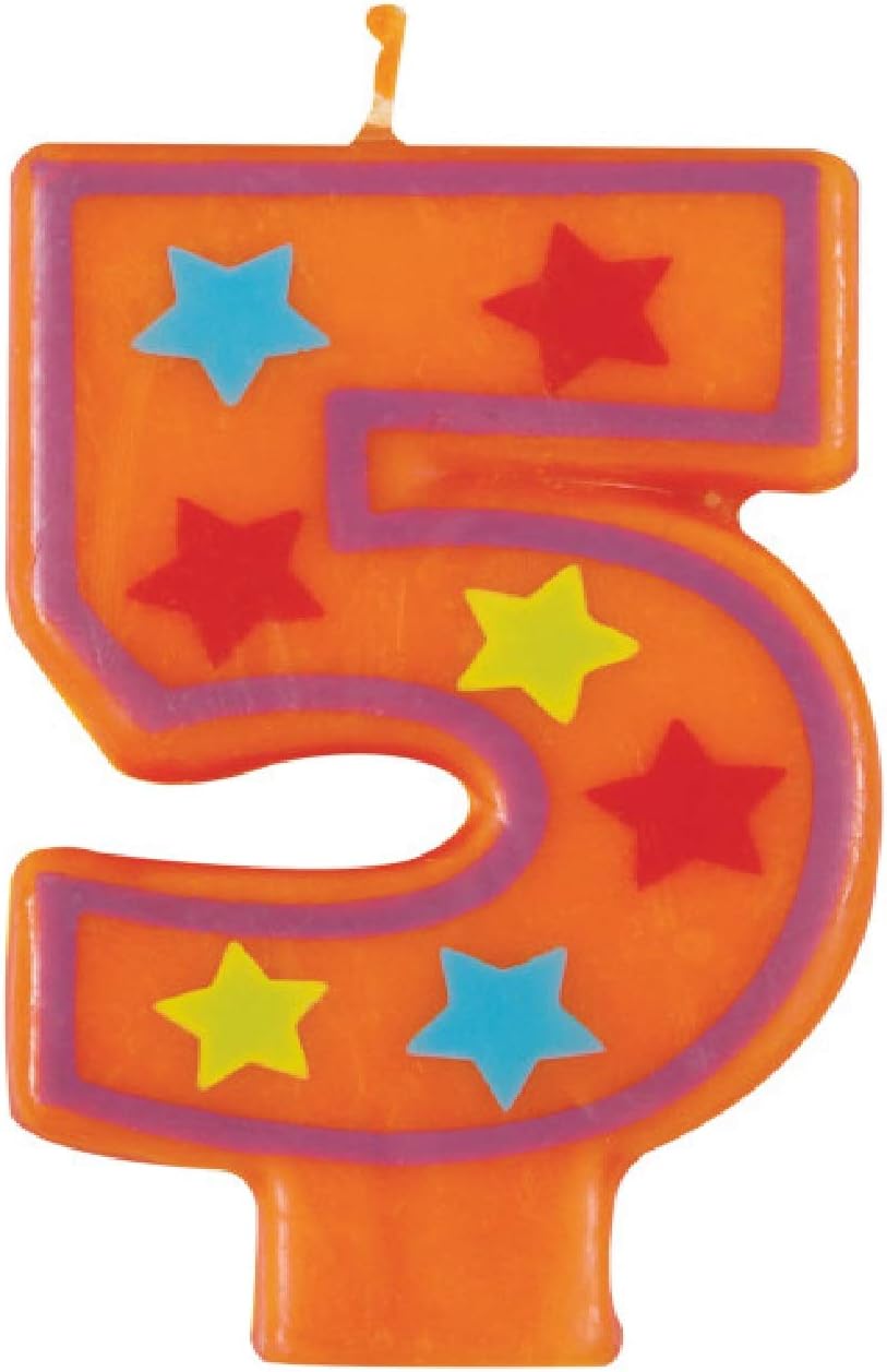 Decorative Stars Number 5 Birthday Candle: Amazon.ca: Home & Kitchen