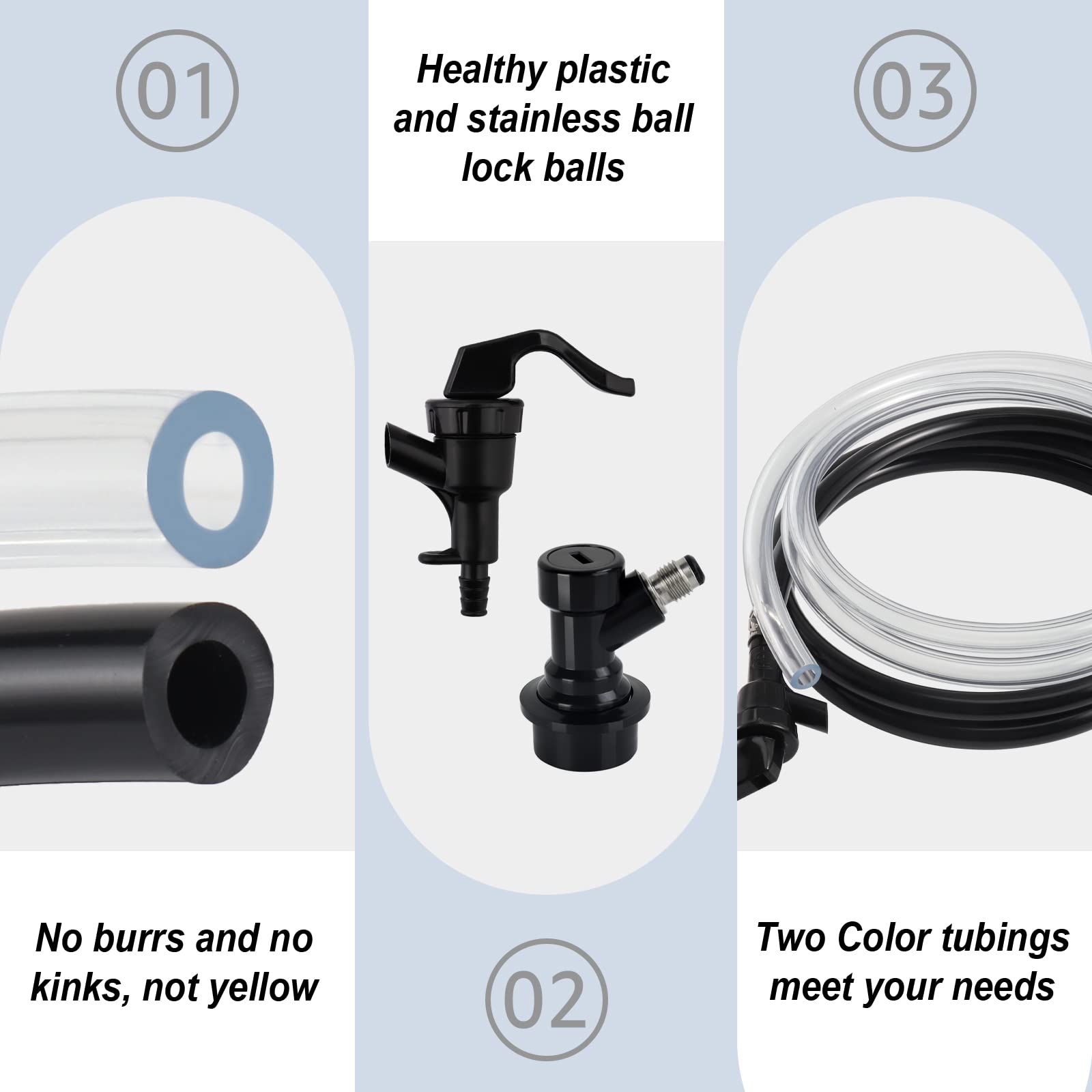 Mua MRbrew Ball Lock Beer Line Kit, Homebrew 5+5 FT Draft Kegerator ...