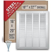 Return Air Grille Handua Steel Return Air Filter Grille - 16x20 Duct ...