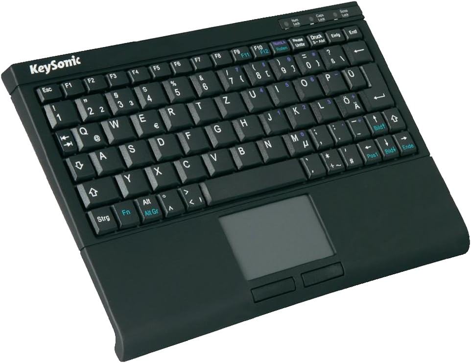 Keysonic 22082 ACK-340U+ USB Mini Keyboard with Touchpad - Black ...