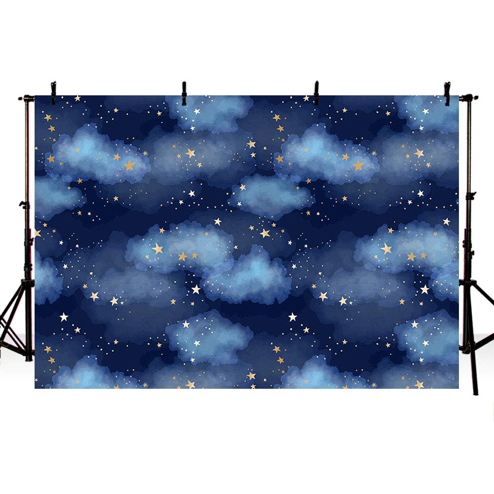 Buy MEHOFOND 7x5ft Dark Blue Sky Cloud Photo Studio Backdrop Props Boy ...