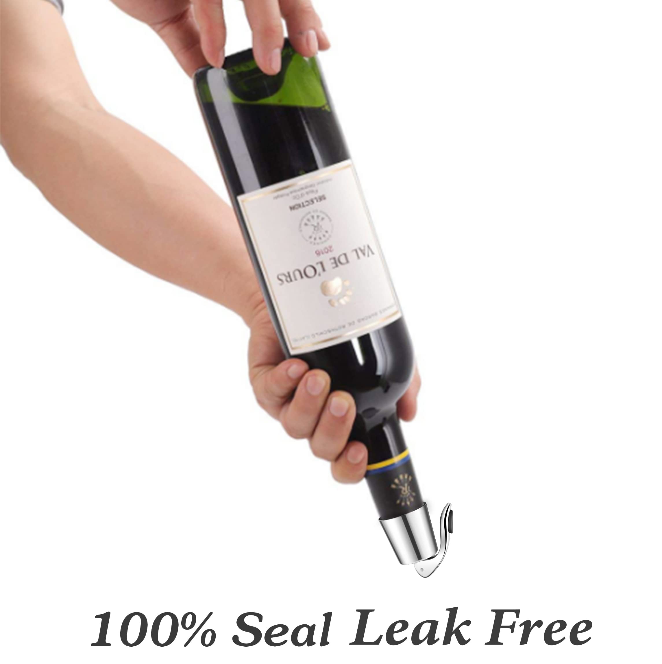 Mua Wine Stoppers Set of 2 - Stainless Steel Wine Bottle Stopper with ...