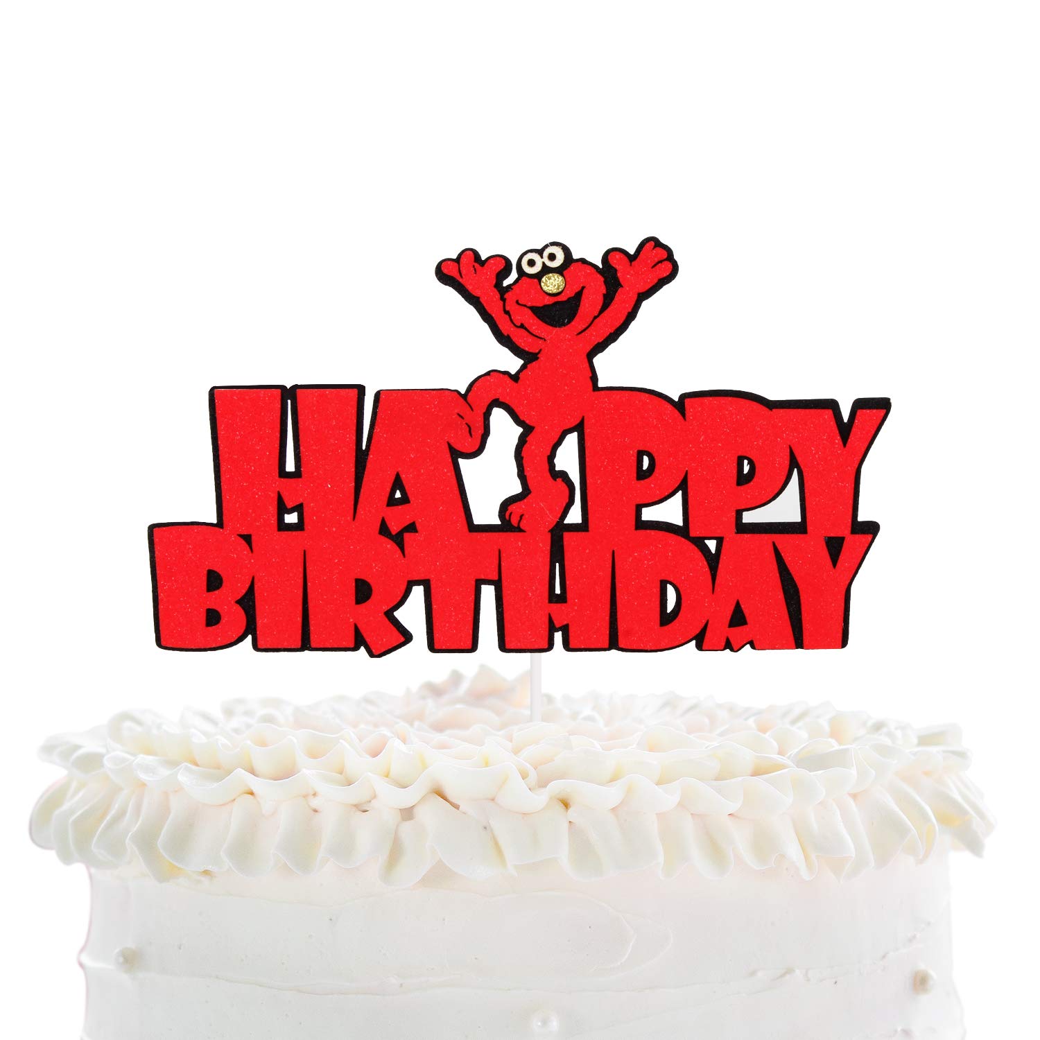 Cartoon Elmo Happy Birthday Cake Topper Sesame Street Pop Tv ...