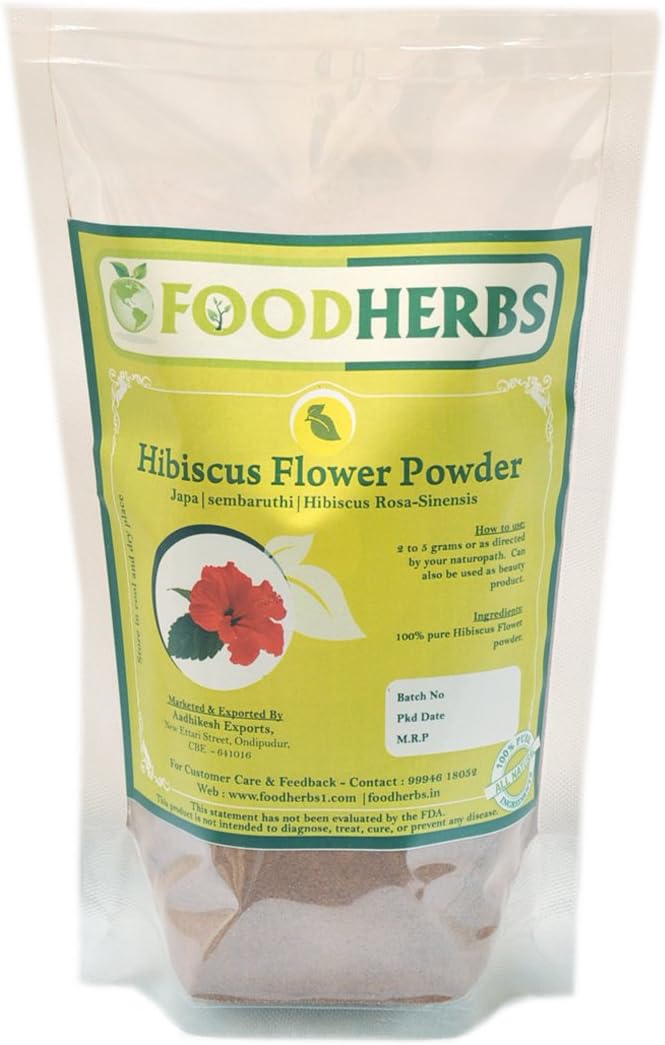 Foodherbs Hibiscus Flower Powder (200 Gm/0.44 Lbs): Buy Online at Best ...