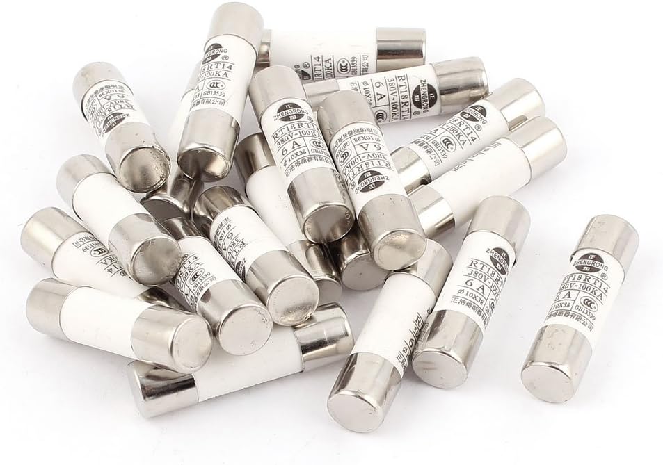 Ucland 10mm x 38mm Quick Fast Blow Ceramic Fuse Link 6A 500V AC RT14 ...