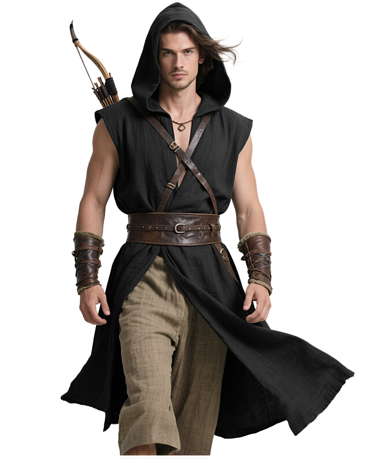 Joukavor Medieval Sleeveless Surcoat Renaissance Tabard for Men ...