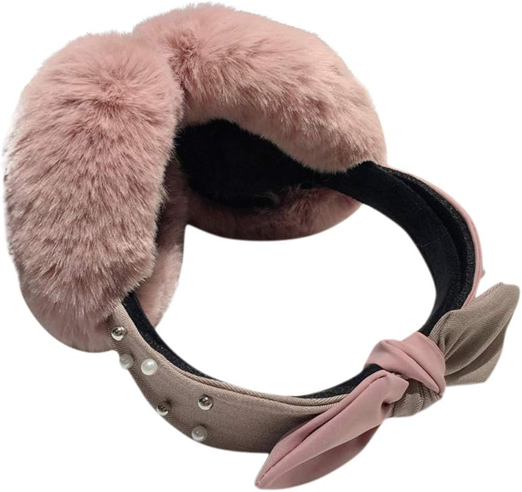 Yue668 - Orejeras de invierno de peluche con perla, unisex, para ...